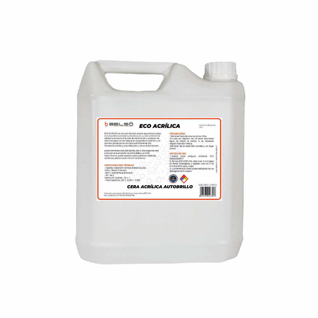 Cera Acrílica Varios Colores ECO 5 L | 4 Unidades – Belso